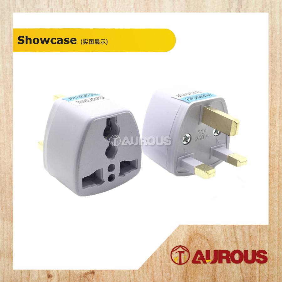 Universal UK 3 Pin Travel Plug Socket Adapter Adaptor - Aurous Hardware ...