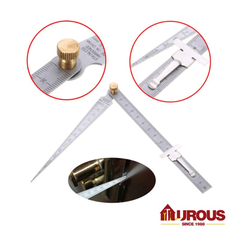 Stainless Steel Gap Taper Gauge Depth Ruler with straight ruler set ...