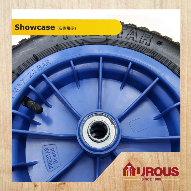 PRESTAR WHEEL BARROW TYRE - NYLON PNEUMATIC TYRE WITH PVC RIM (13"X3 ...