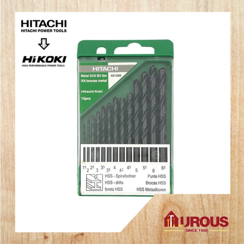 HITACHI METAL HSS DRILL BIT SET 13PCS 401288 - Aurous | Tick Hong Hardware