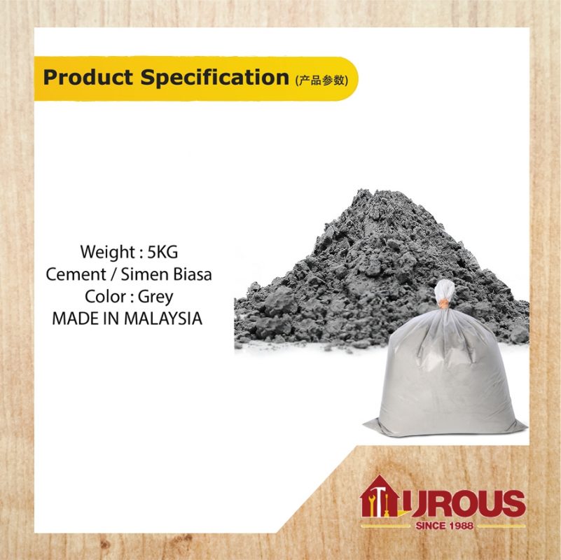 CEMENT / Simen Biasa for Concrete Wall Touch Up DIY 5KG - Aurous | Tick ...
