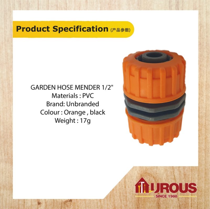 GARDEN HOSE MENDER 1/2" - Aurous Hardware Online Store