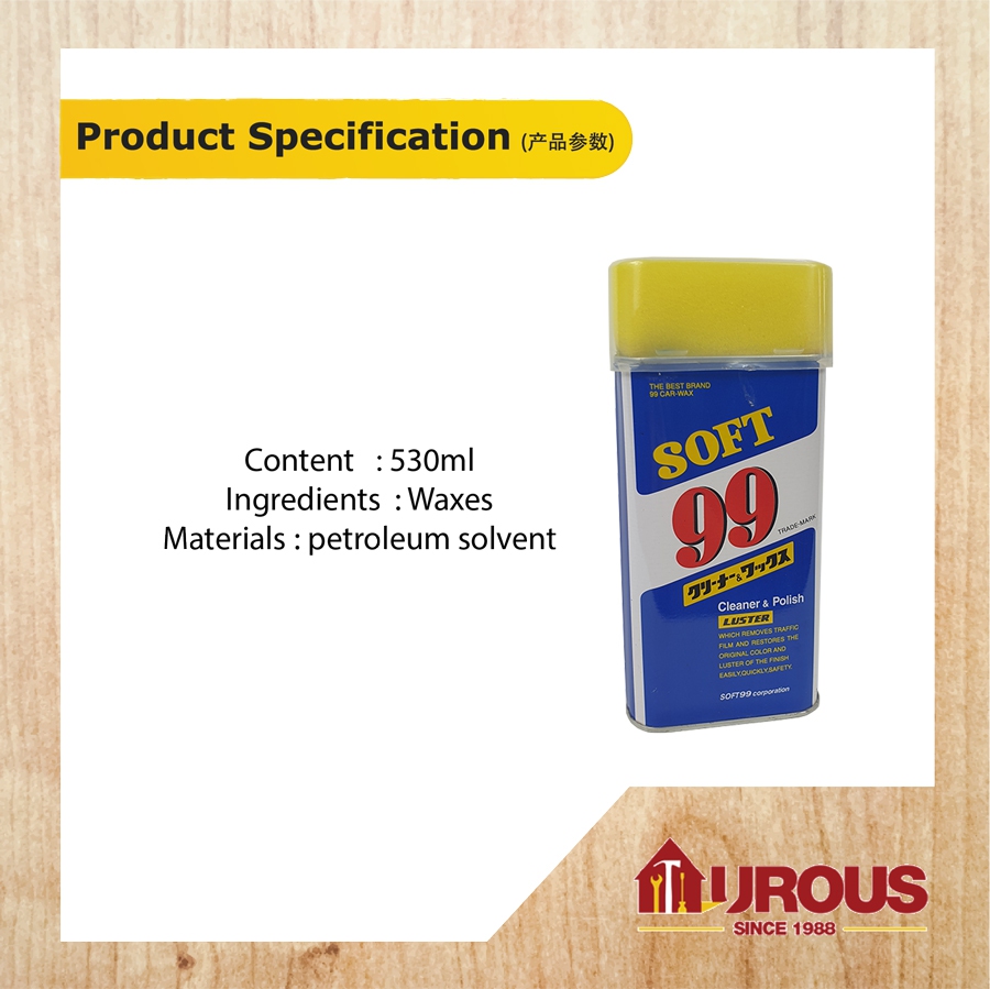 SOFT 99 CLEANER & POLISH LUSTER WAX 530 ML (LIQUID) - Aurous Hardware ...