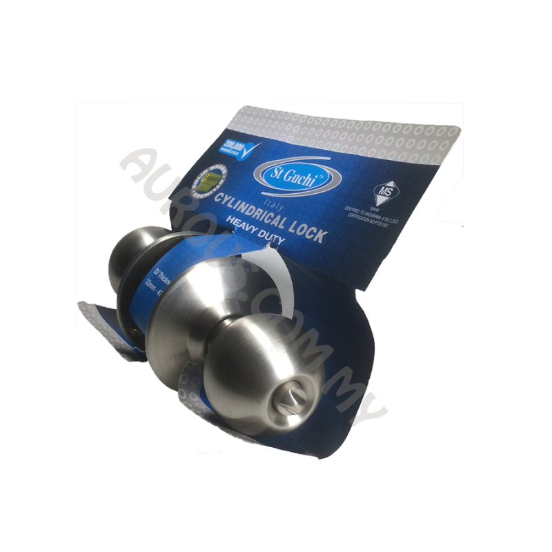 St Guchi Bathroom Cylindrical Door Lock C9610SS - Aurous | Tick Hong ...