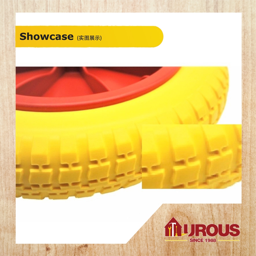 WHEEL BARROW RUBBER TYRE - PLASTIC RIM, PU FOAM (TUBELESS) W500 PU ...