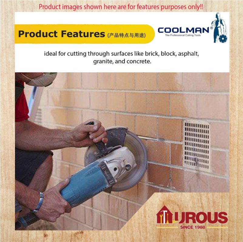 COOLMAN SEGMENTED DRY BLADE STD D180S CUTTING DISC 7'' 180MM - Aurous ...