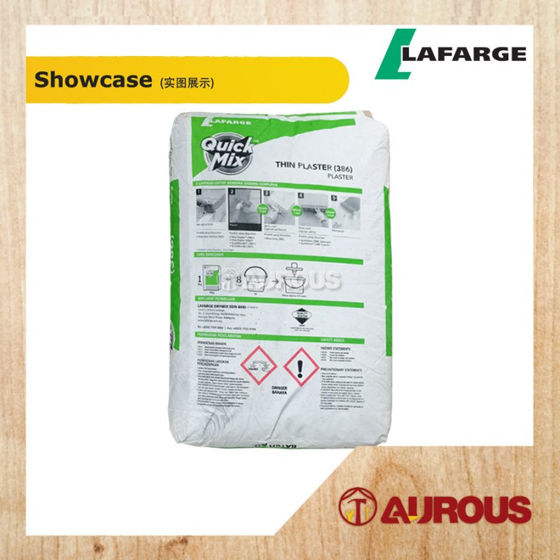 LAFARGE QUICK MIX 386 (THIN PLASTER) 40KG - Aurous | Tick Hong Hardware