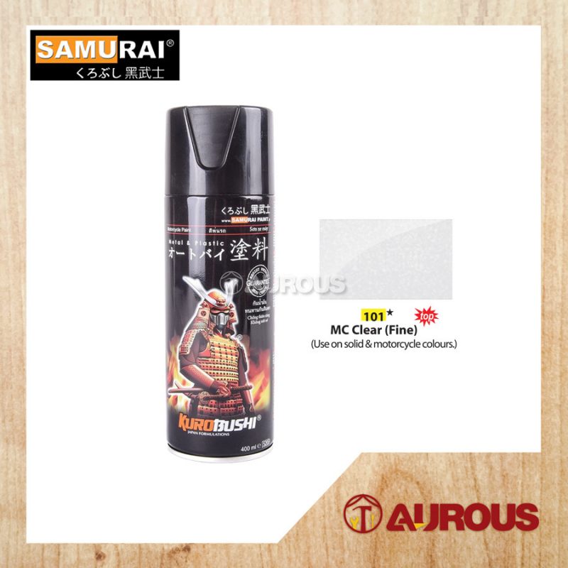 SAMURAI AEROSOL SPRAY PAINT 101* 400ML [MC CLEAR (FINE)] - Aurous ...