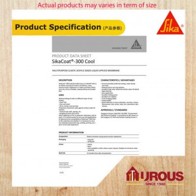 SIKA FILL-MY / SIKACOAT 300 COOL- 20KG - Aurous | Tick Hong Hardware