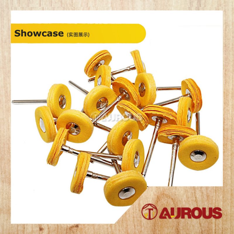 MINI YELLOW SEWING BUFFING BIT (3MM SHANK) - Aurous | Tick Hong Hardware