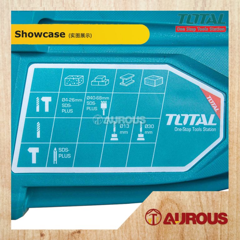 TOTAL ROTARY HAMMER 26MM 800W TH308268-8 - Aurous | Tick Hong Hardware