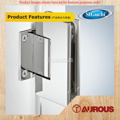 ST GUCHI SHOWER HINGES GH101 (WALL TO GLASS 90°) (MID 90°) - Aurous ...
