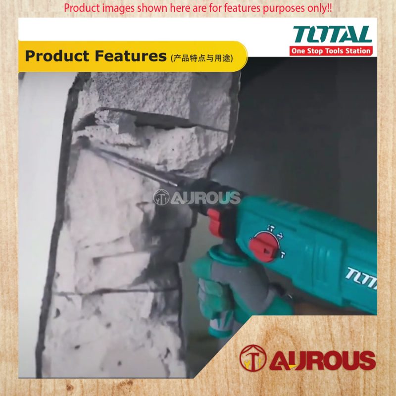 TOTAL ROTARY HAMMER 26MM 800W TH308268-8 - Aurous | Tick Hong Hardware