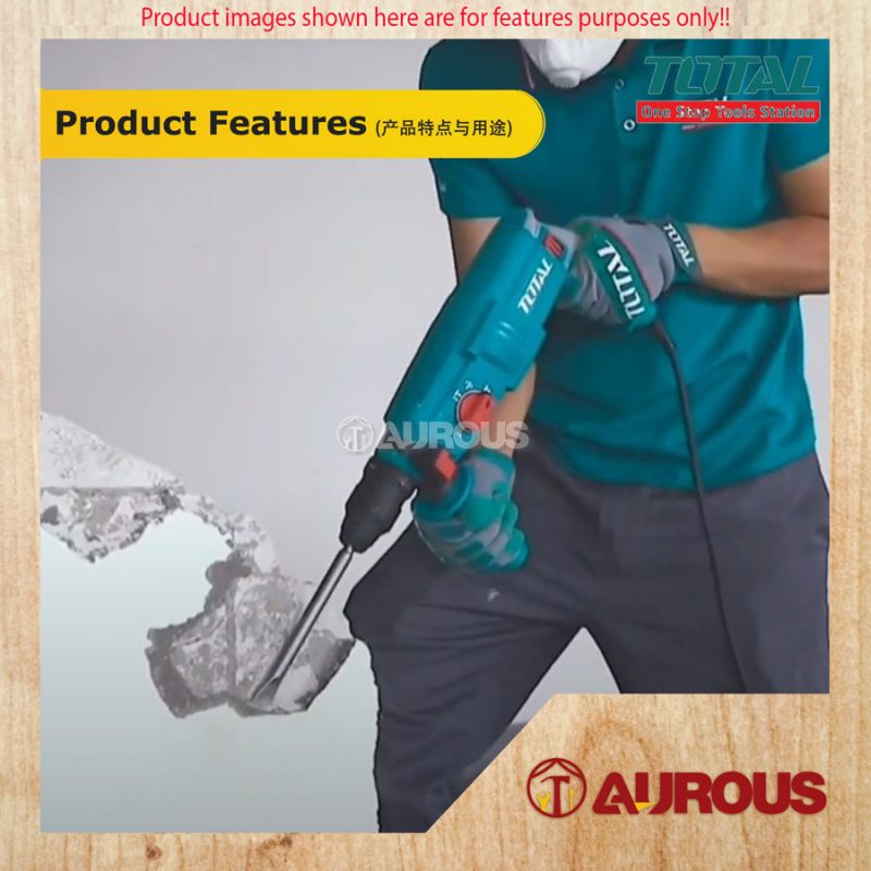 TOTAL ROTARY HAMMER 26MM 800W TH308268-8 - Aurous | Tick Hong Hardware