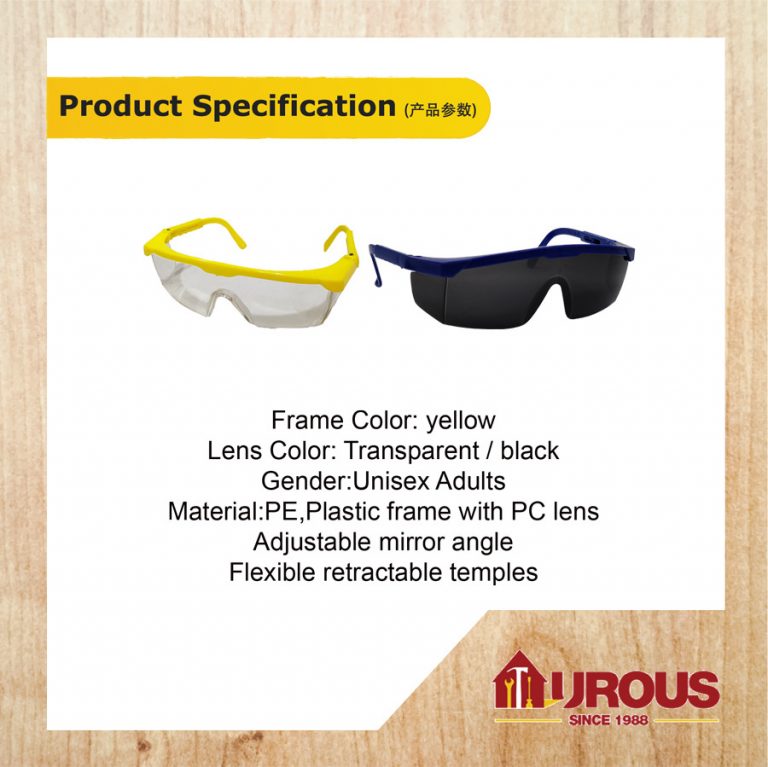 Eye Protection Safety Google Eyewear Yellow Frame Safety Goggle ...