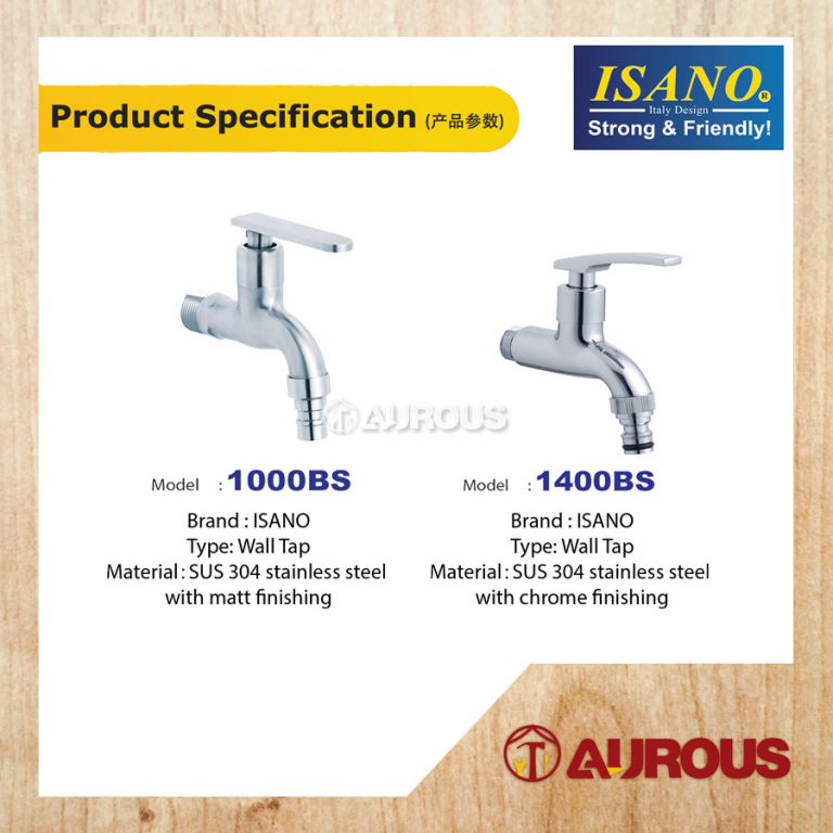 ISANO ECO 1/2" WALL BIB TAP - Aurous | Tick Hong Hardware