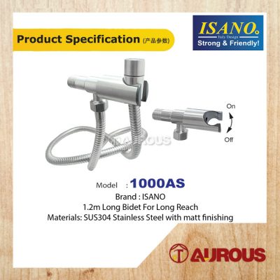 ISANO ANGLE VALVE C/W BIDET SET 1000AS - Aurous | Tick Hong Hardware