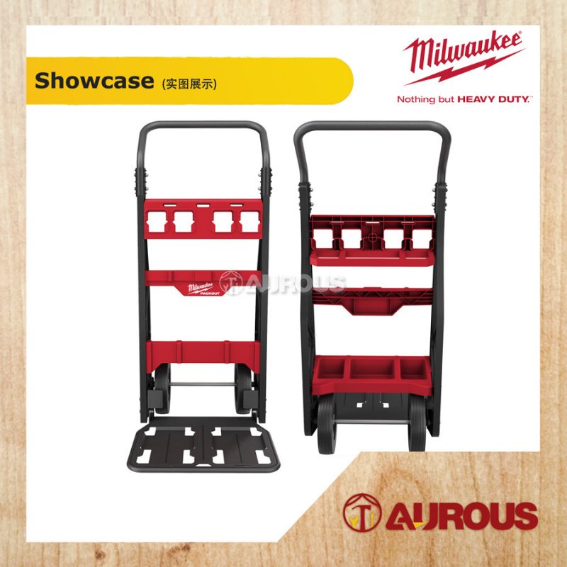 MILWAUKEE PACKOUT 2 WHEEL CART FOLDABLE TROLLEY 182KG CAPACITY 10 ...