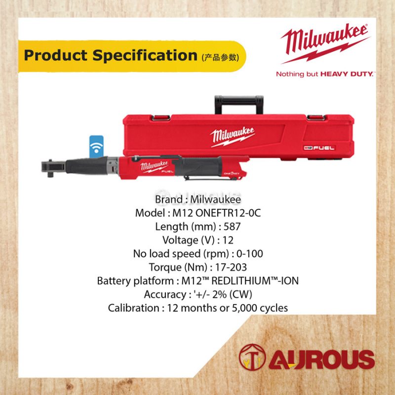 MILWAUKEE M12 FUEL 1/2'' ONE KEY SYSTEM DIGITAL TORQUE WRENCH (M12 ...