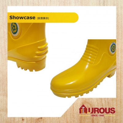 KORAKOH PVC RUBBER BOOTS YELLOW (SIZE 38-43) - Aurous | Tick Hong Hardware