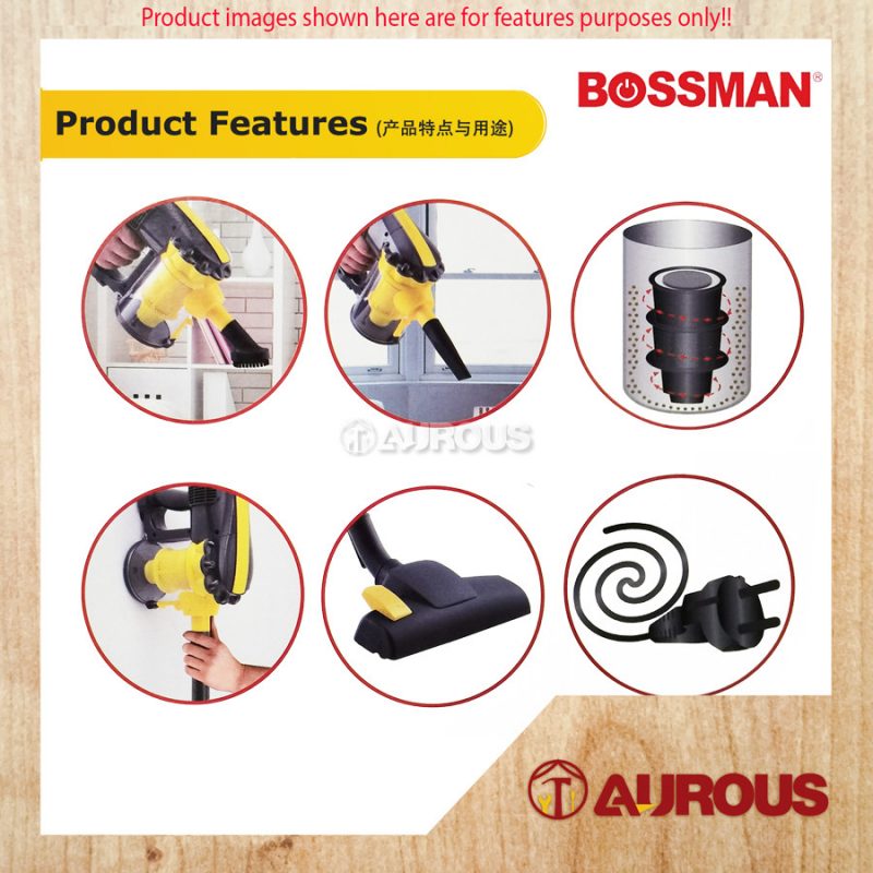 BOSSMAN CORDED PORTABLE HAND-HELD DRY VACUUM CLEANER 600-800W (BVC 600 ...