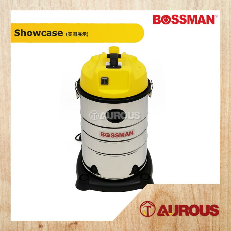 BOSSMAN HEAVY DUTY INDUSTRIAL WET & DRY STAINLESS STEEL VACUUM CLEANER ...