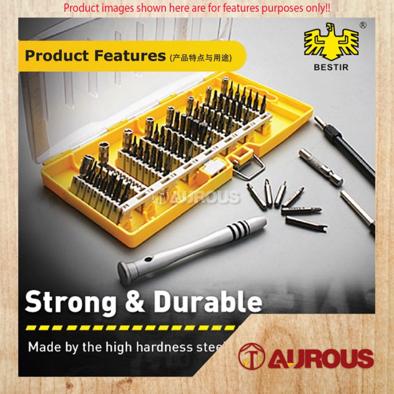 BESTIR 60PCS HEXAGON MAGNETIC SCREWDRIVER BIT SET/PEMUTAR SKRU BIT SET ...