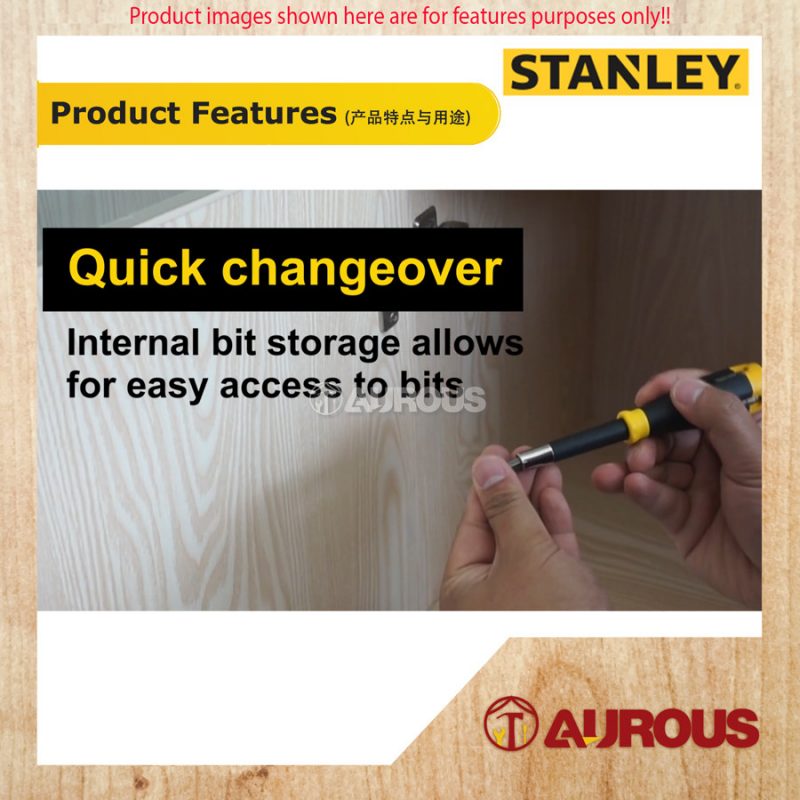 STANLEY FIBERGLASS MULTI-BIT SCREWDRIVER SET (68-107) - Aurous | Tick ...