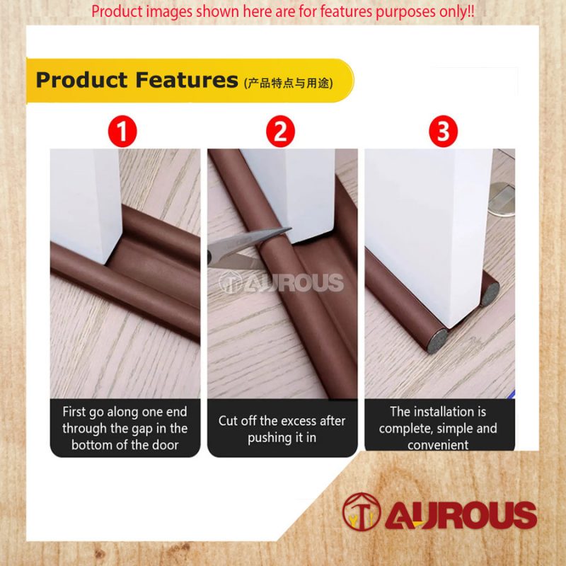 BOTTOM DOOR SOUND & DUST PROOF DOOR SEAL SPONGE FOAM 3FEET/93CM (GREY ...