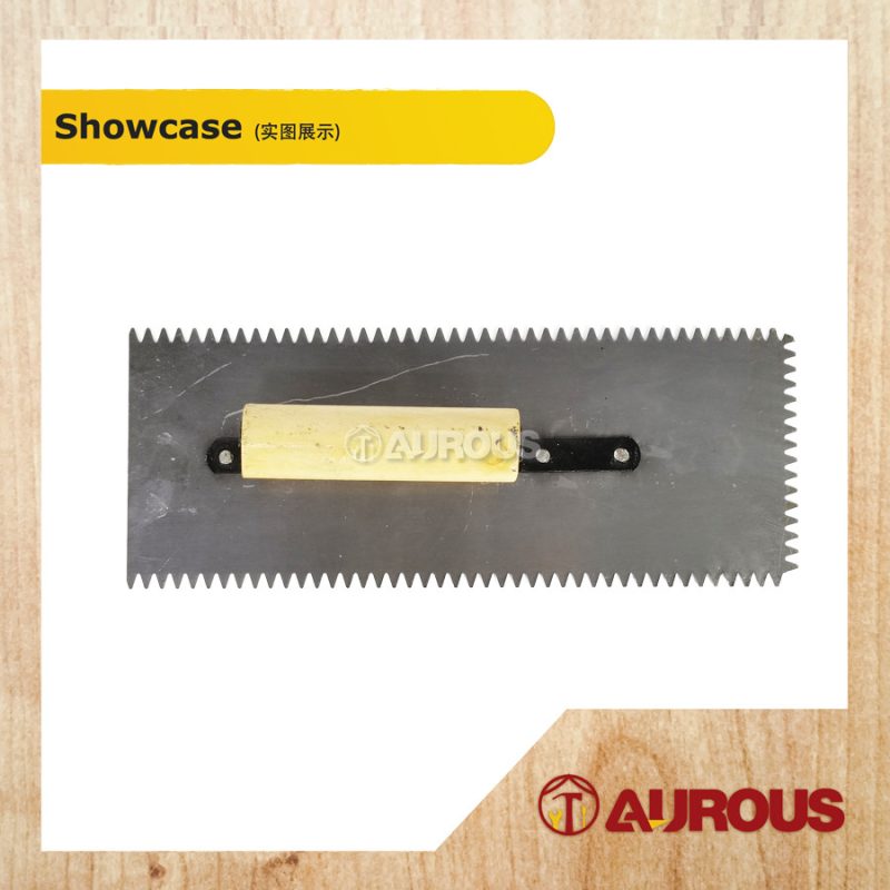 IRON PLASTER TROWEL 4 1/2" C/W SMALL TEETH - Aurous | Tick Hong Hardware