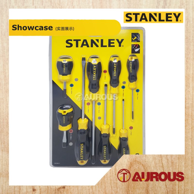STANLEY CUSHION GRIP 8 PCS SCREWDRIVER SET STMT66673 (66-673) - Aurous ...