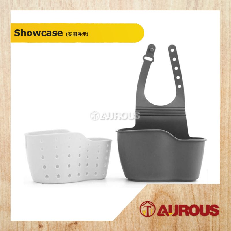 MULTIFUNCTION KITCHEN SINK DOUBLE LAYER DRAIN BASKET HANGING TAP HOLDER ...