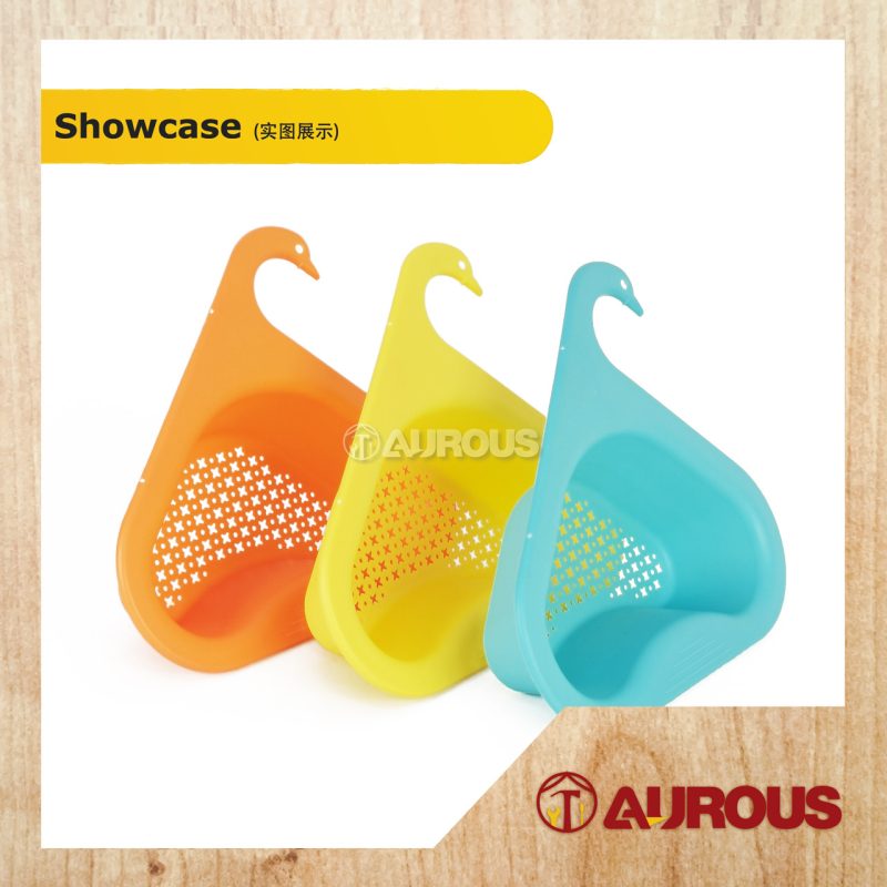MULTIFUNCTION SWAN SHAPE KITCHEN SINK DRAIN HANGER STORAGE BASKET SINK ...