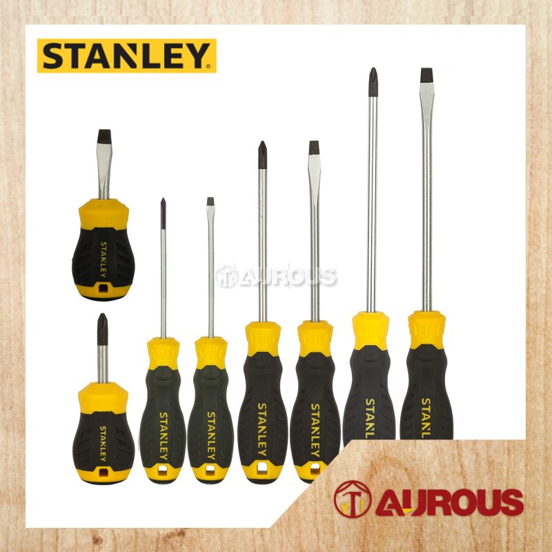 STANLEY CUSHION GRIP 8 PCS SCREWDRIVER SET STMT66673 (66-673) - Aurous ...