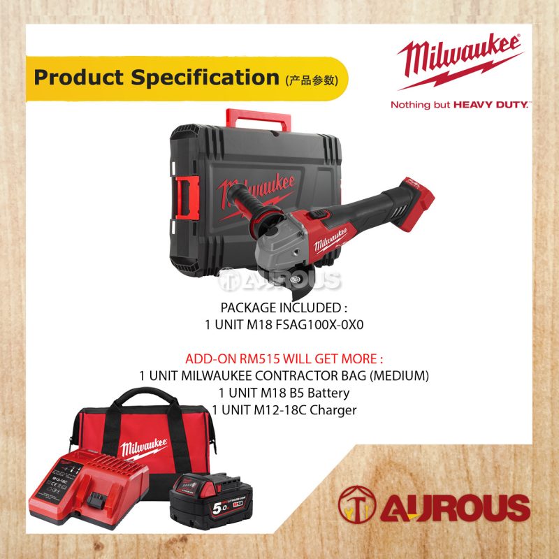 MILWAUKEE M18 FUEL 4" 100MM ANGLE GRINDER WITH SLIDE SWITCH M18 ...