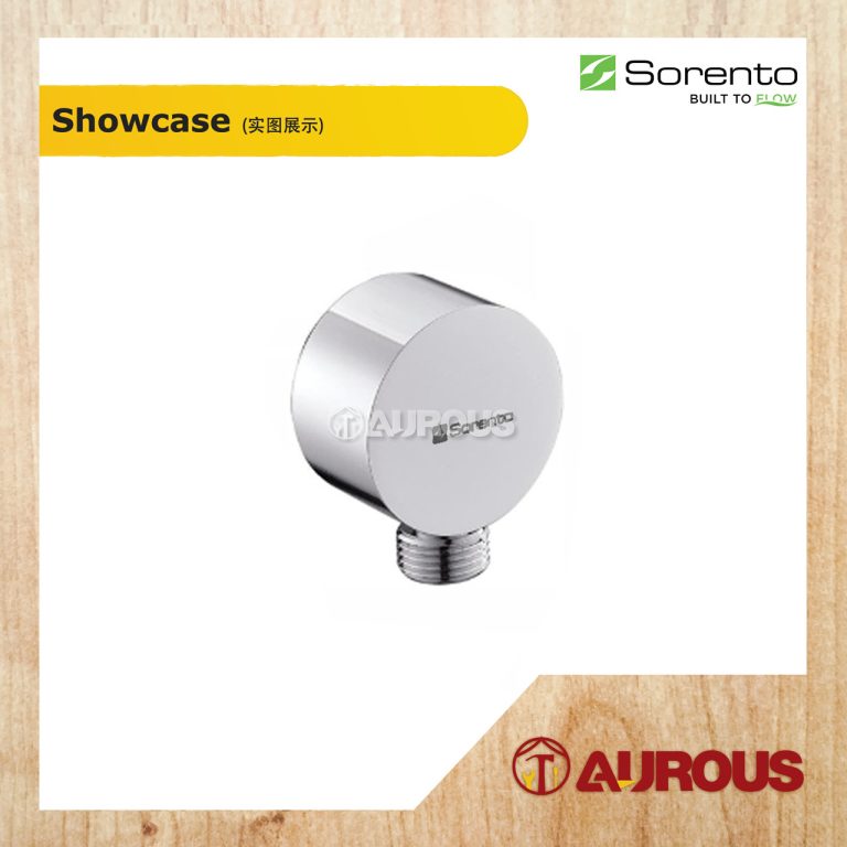 SORENTO WALL MOUNTED SHOWER UNION ROUNDED SHOWER CONNECTOR - Aurous ...