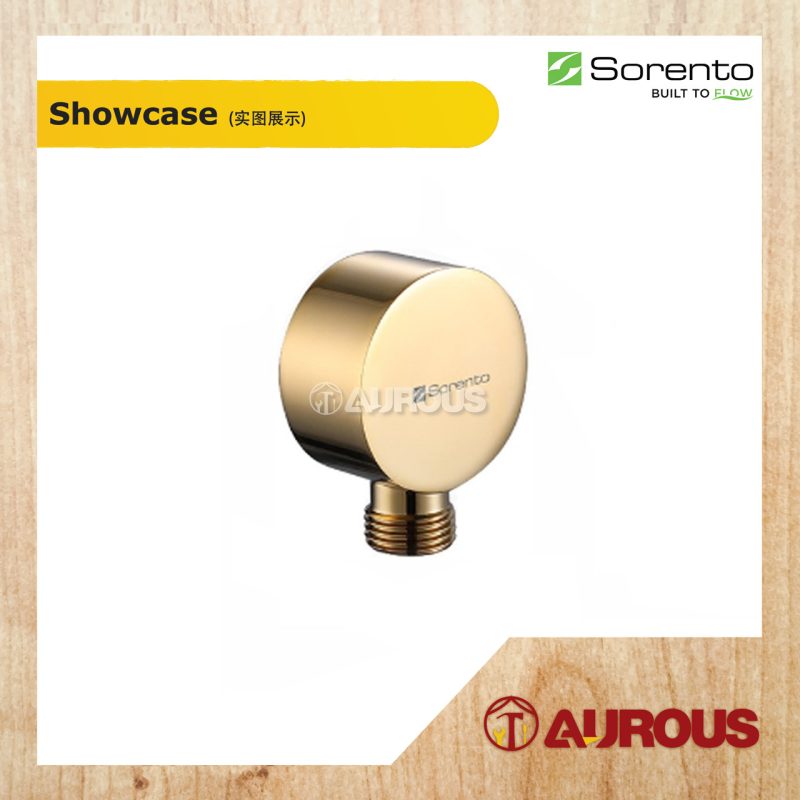 SORENTO WALL MOUNTED SHOWER UNION ROUNDED SHOWER CONNECTOR - Aurous ...