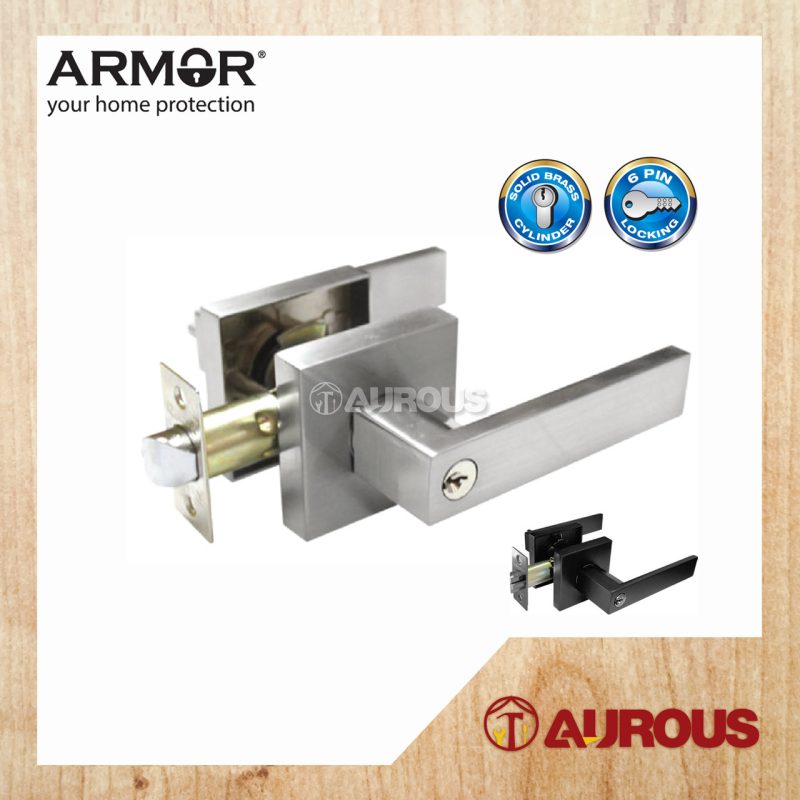 ARMOR ENTRANCE TUBULAR LEVER LOCK C/W 60-70MM LATCH BACKSET ATL-R1607 ...