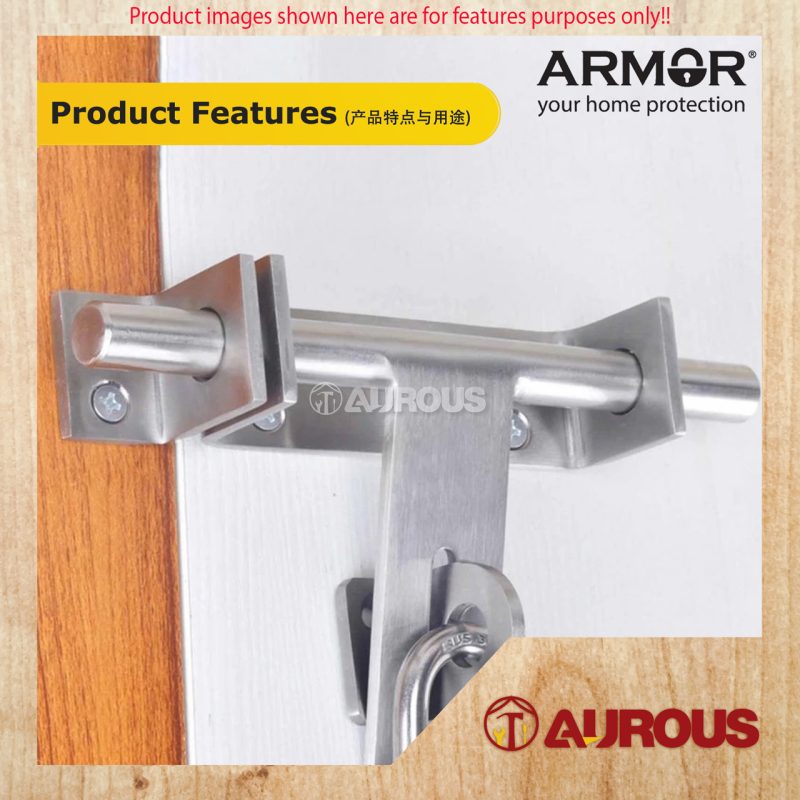 ARMOR STAINLESS STEEL SUS304 DOOR BOLT SECURITY LOCK (ADB-SS1 SMALL ...