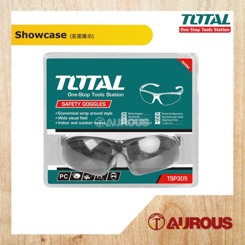 TOTAL EYE GLASSES SAFETY GOGGLES TSP305 (BLACK) - Aurous | Tick Hong ...