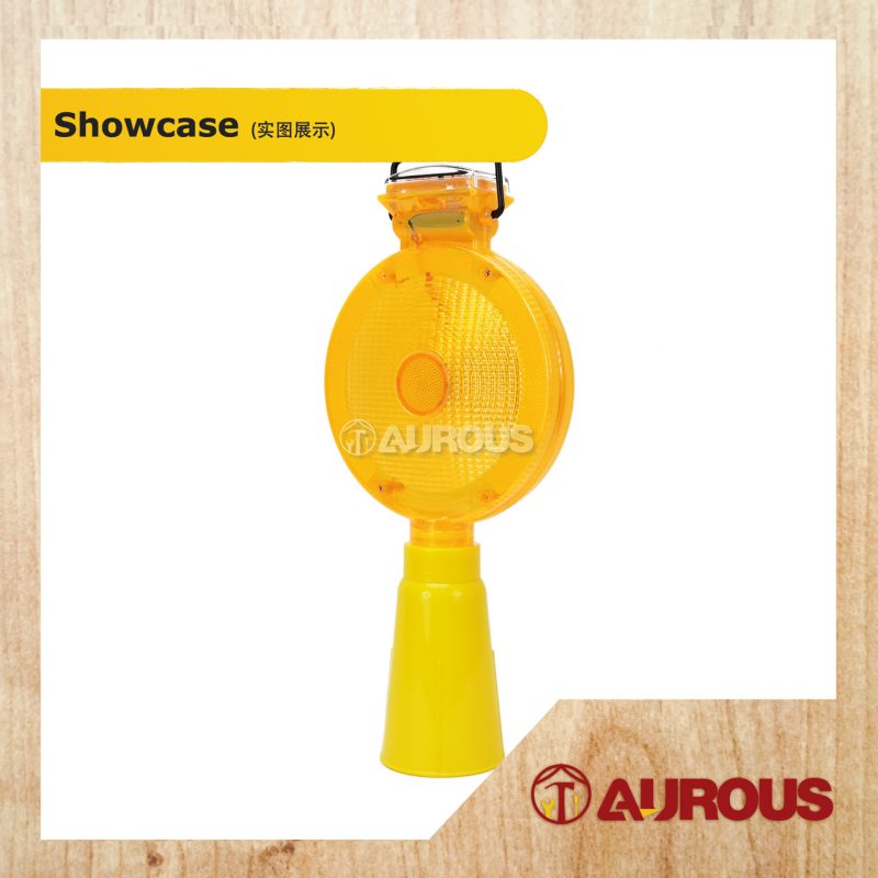SOLAR YELLOW WORKING CONSTRUCTION WARNING LIGHT TRAFFIC ROAD SAFETY ...