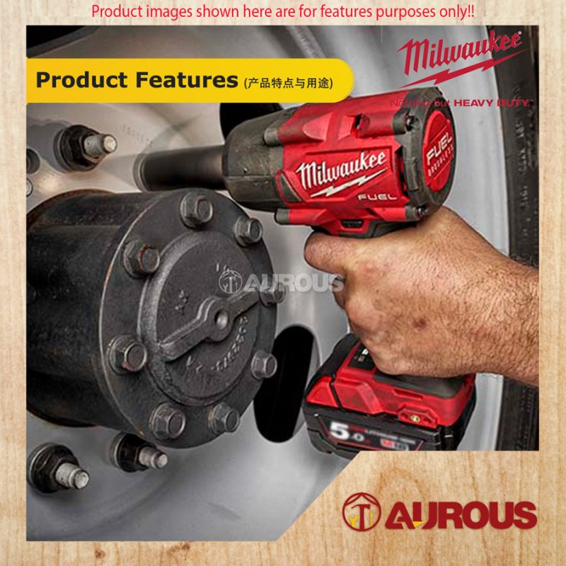 MILWAUKEE M18 FUEL DOUBLE MID TORQUE IMPACT WRENCH COMBO (M18 FMTIW2F12 ...