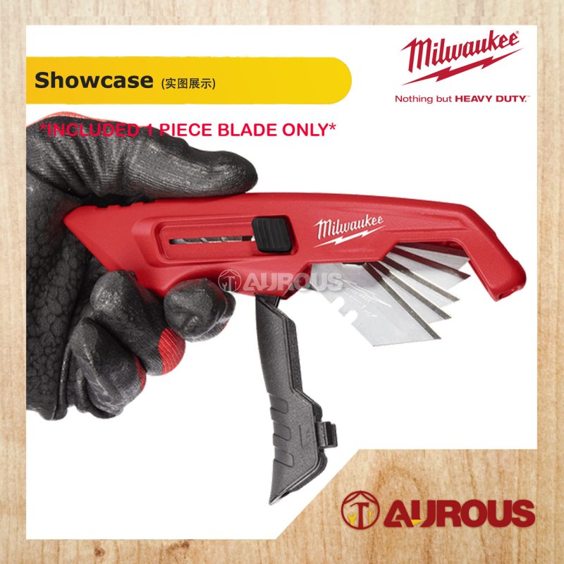 MILWAUKEE SIDE SLIDING UTILITY KNIFE WITH BLADE STORAGE CLIP (48-22 ...