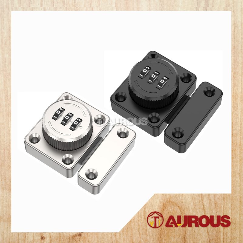 COMBINATION MECHANICAL KEYLESS PASSWORD LOCK ROTARY SLIDE LATCH FOR ...