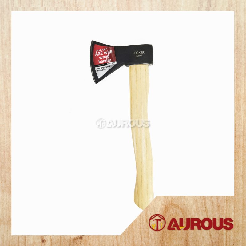 DOCKER HEAVY DUTY DROP FORGED STEEL AXE WITH WOOD HANDLE KAPAK KAYU ...