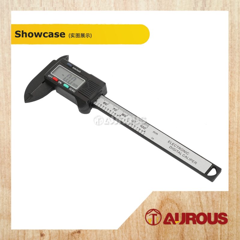 LCD DISPLAY PVC CARBON FIBER DIGITAL VERNIER CALIPERS (0-100MM ...