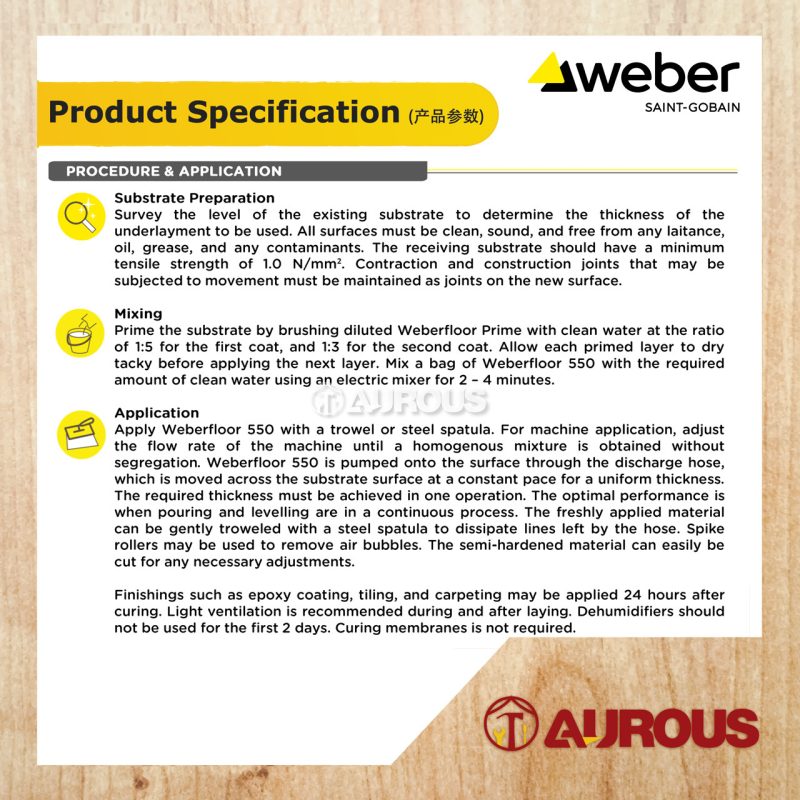 WEBER SELF LEVELING CEMENT FAST HARDENING CEMENTTITIOUS FLOORING SYSTEM ...