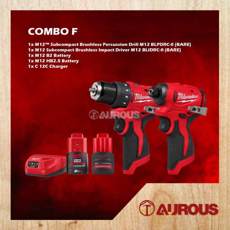 MILWAUKEE M12 ULTRAGO SUB-COMPACT BRUSHLESS PERCUSSION DRILL / IMPACT ...