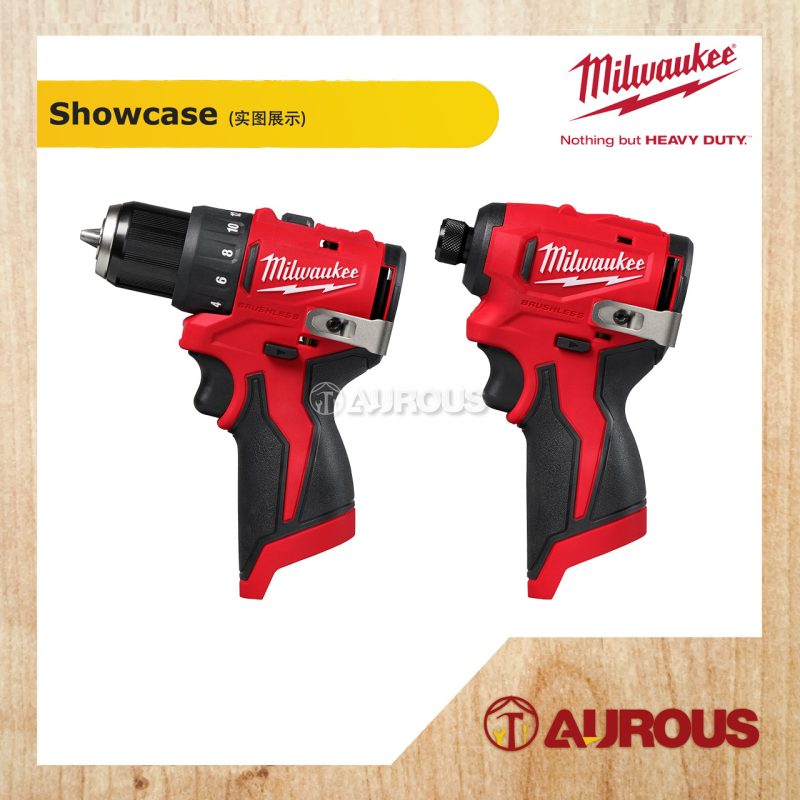 MILWAUKEE M12 ULTRAGO SUB-COMPACT BRUSHLESS PERCUSSION DRILL / IMPACT ...