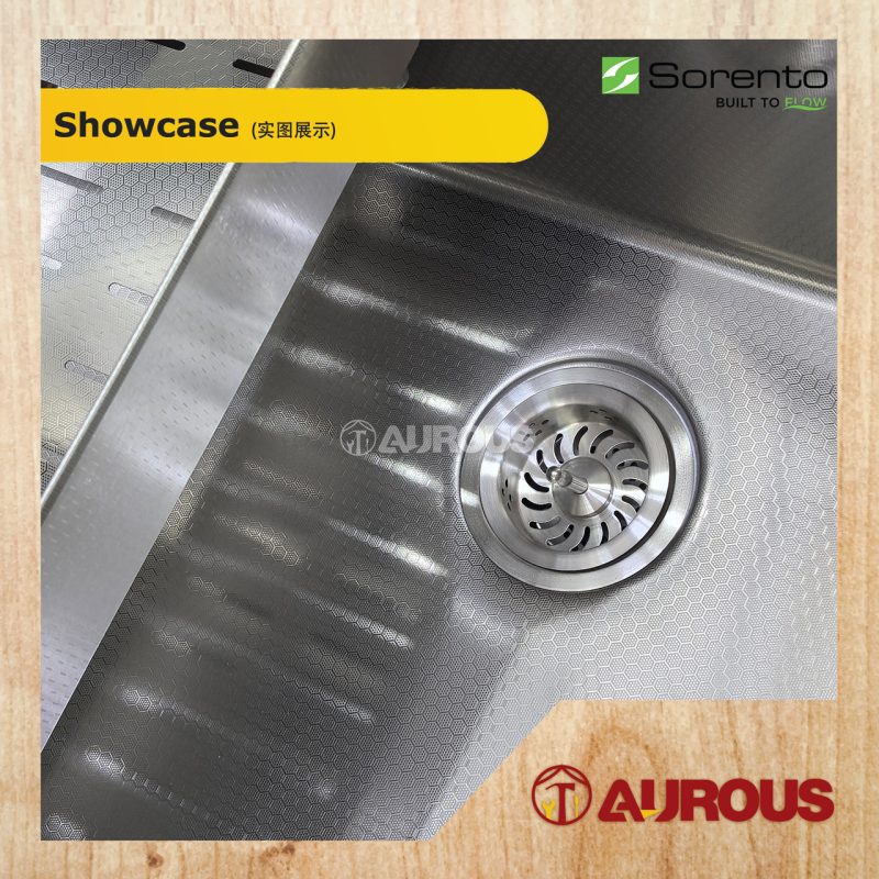 SORENTO STAINLESS STEEL HONEYCOMB TEXTURE KITCHEN SINK SINGLE BOWL ...